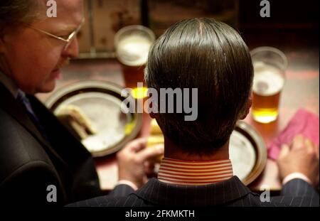Lunchtime Drinking in the City August 2001 Stock Photo - Alamy