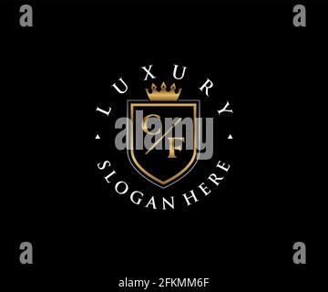 CF Letter Royal Luxury Logo template in vector art for Restaurant ...