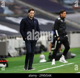 Tottenham Hotspur interim manager Ryan Mason (left) and Wolverhampton ...