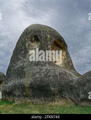 Elephant Rocks in Waitaki Valley, Otago, south island, New Zealand. The ...