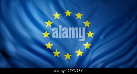 3d rendering of an EEC flag icon on white background Stock Photo - Alamy