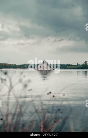 cergy pontoise red bridge Stock Photo - Alamy