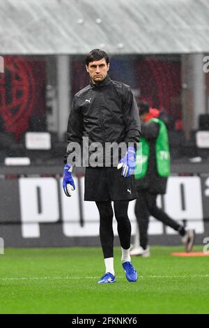 Ciprian Tatarusanu of AC Milan in action during Coppa Italia 2022/23 ...