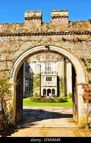 Cranborne Manor House and gateway. The manor house features as ...