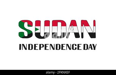 Sudan Independence Day on on January 1st with Flags and Sudanese ...