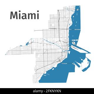 illustration of the the skyline of miami city Stock Vector Image & Art ...