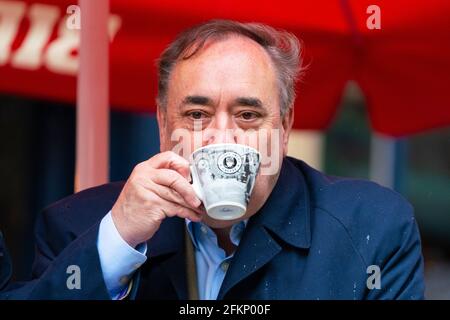 Edinburgh, Scotland, UK. 3 May 2021. Leader of Alba party Alex Salmond ...