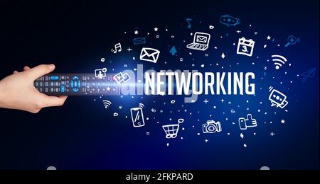 hand holding wireless peripheral concept Stock Photo - Alamy