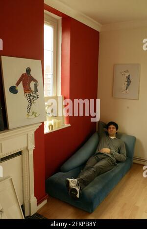 Alessandro Raho at home in East London pic David Sandison 26/10/2006 ...