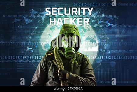 Faceless hacker at work, security concept Stock Photo - Alamy