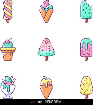 Soft serve RGB color icon Stock Vector Image & Art - Alamy