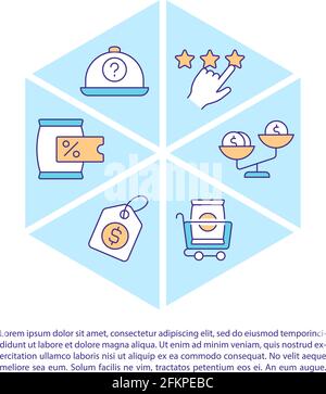 Consumer decision styles concept line icons with text Stock Vector ...