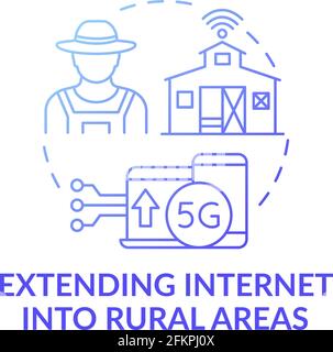 Rural areas blue gradient concept icon Stock Vector Image & Art - Alamy