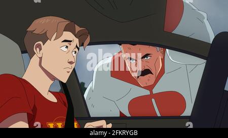 INVINCIBLE, from left: William Clockwell (voice: Andrew Rannells), D.A ...