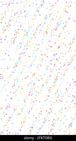 Festive rare confetti. Celebration stars. Colorful stars on white ...