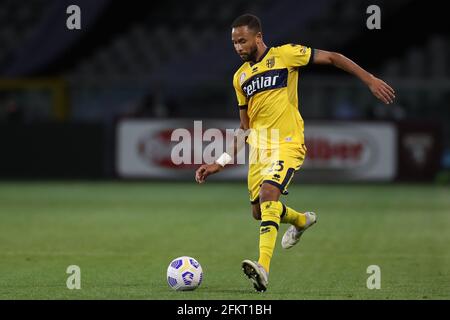 Turin, Italy, 3rd May 2021. Mergim Vojvoda of Torino FC celebrates with ...