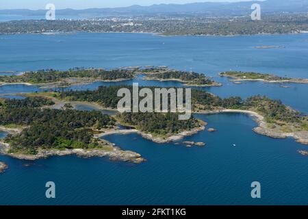 Aerial image of Discovery Island Marine Provincial Park, Vancouver ...