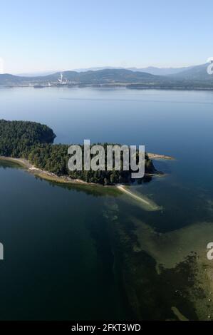 A pulp and paper mill at Chemainus, Vancouver Island, British Columbia ...
