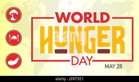 World Hunger Day Food Prevention and awareness Vector Concept. Banner ...