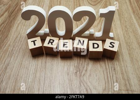 Trends 2021 word alphabet letters on pink glitter background Stock ...