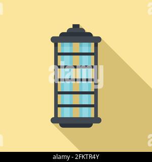 Insect UV lamp icon flat vector. Medical care. Air device Stock Vector ...