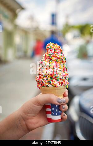 Polish soft serve ice cream - lody swiderki in Krarow, Poland Stock ...