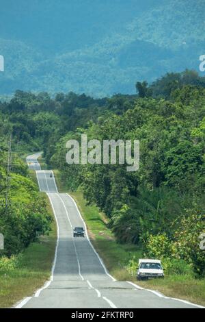 Road to Tebedu town, Serian, Sarawak, East Malaysia Stock Photo - Alamy