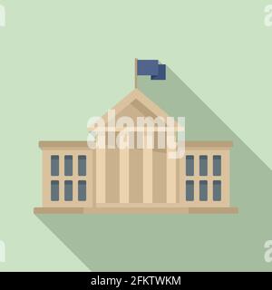 European union parliament icon. Flat illustration of European union ...