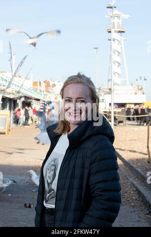 Portrait of Emma Jane Unsworth at Brighton Pier Emma (born 1978) is a ...