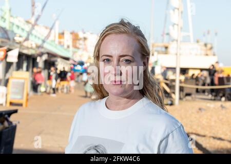 Portrait of Emma Jane Unsworth at Brighton Pier Emma (born 1978) is a ...