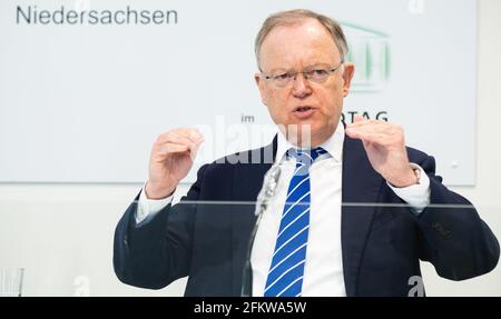 Hanover, Germany. 04th May, 2021. Stephan Weil (SPD), Minister ...