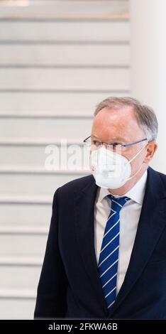 Hanover, Germany. 04th May, 2021. Stephan Weil (SPD), Minister ...