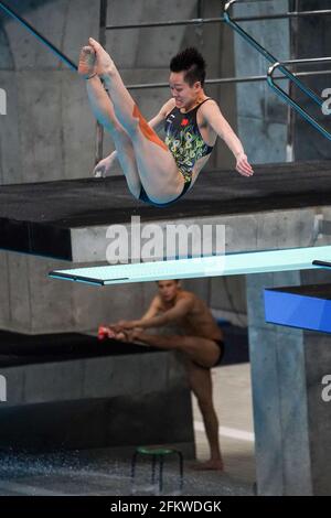 Tokyo. 4th May, 2021. Chen Yiwen of China competes during the women's ...