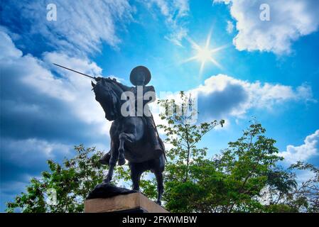 cuba camaguey parque agramonte with equestrian statue of ignacio ...