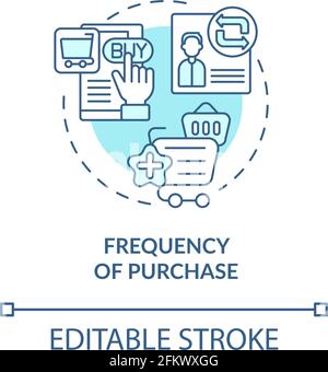 Purchase frequency concept icon Stock Vector Image & Art - Alamy
