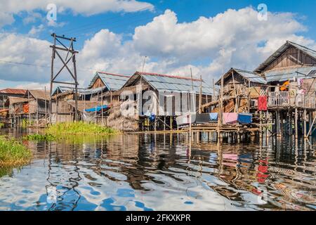 Traditional Village Scene and Stilt Houses of the Mishing Tribe Stock Photo - Alamy