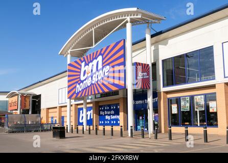 B&M home store logo and store front with shopping trolleys Victoria ...
