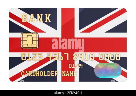 Credit card, bank, finance british design web icon, round glossy ...