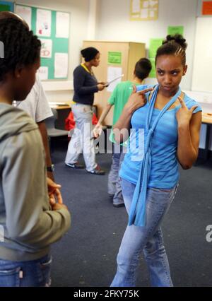 Nick Makoha, poet coach with students from the Lammas school in Leyton ...