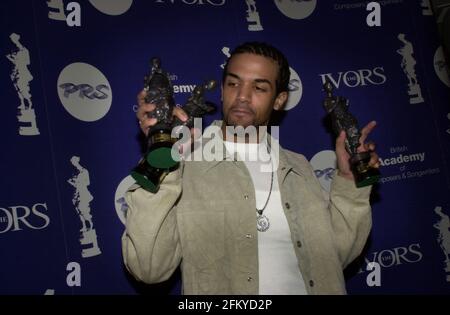 Craig David with his 3 Ivors May 2001 Stock Photo - Alamy