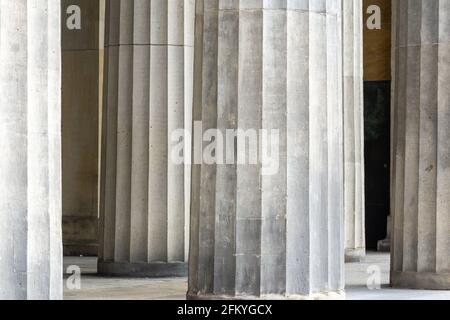 Urban abstract architectural thick column Stock Photo - Alamy
