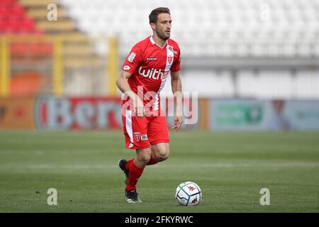 Monza, , 4th May 2021. Andrea Barberis of AC Monza celebrates with team ...