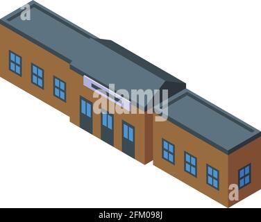 Metro stop icon. Isometric of Metro stop vector icon for web design ...