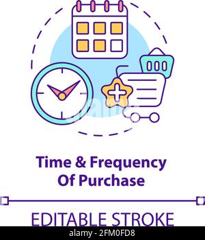 Purchase frequency concept icon Stock Vector Image & Art - Alamy