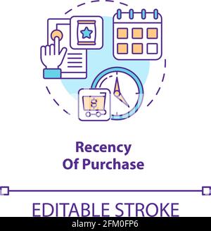 Purchase recency concept icon Stock Vector Image & Art - Alamy