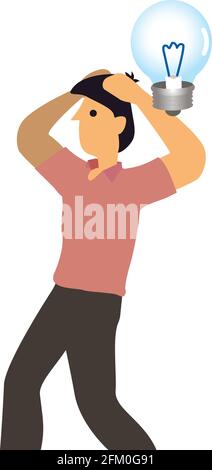 Idea and no idea concept. Light bulb vector icon. Bright idea symbol ...