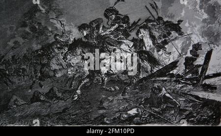 Attack of the Huns, 5th century, Migration Period Stock Photo - Alamy