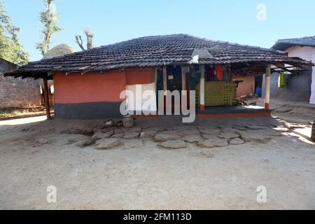 Traditional house at Hattaguda village, Andhra Pradesh, India. GUTOB ...