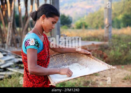 Banjara nomadic tribe women in colorful saris, lambadi tribal women ...