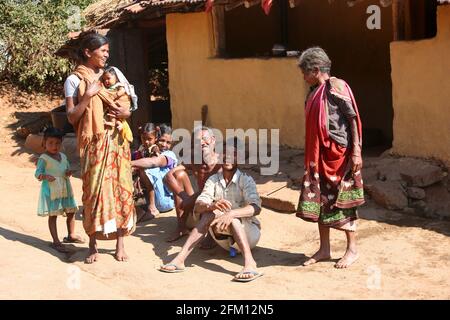 Banjara nomadic tribe women in colorful saris, lambadi tribal women ...